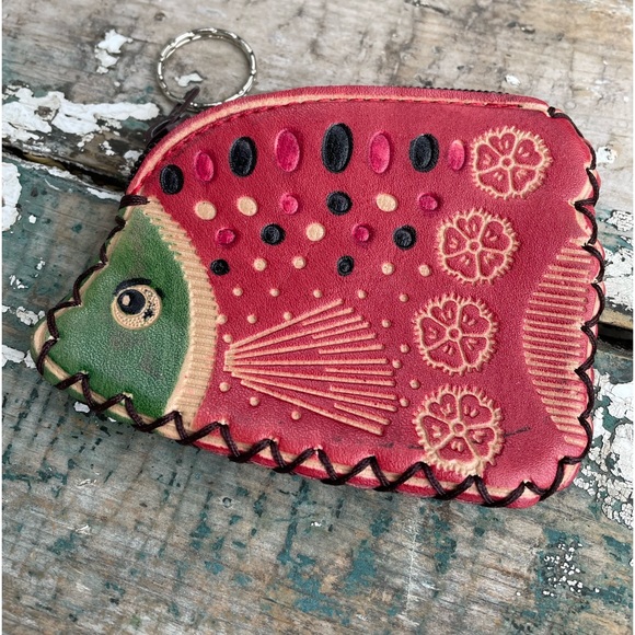 Bags | Coin Purse Leather Fish Wallet | Poshmark